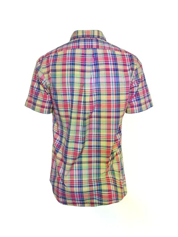 Ralph Lauren Plaid-pattern Short-sleeve Cotton Shirt