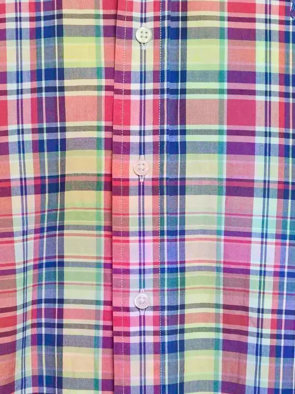 Ralph Lauren Plaid-pattern Short-sleeve Cotton Shirt