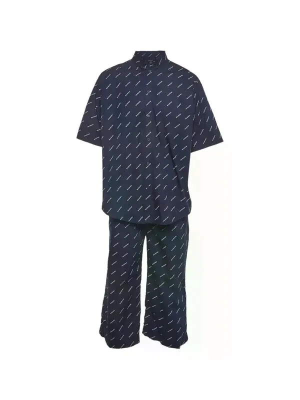 Balenciaga Logo-print Pajama Set - Blue