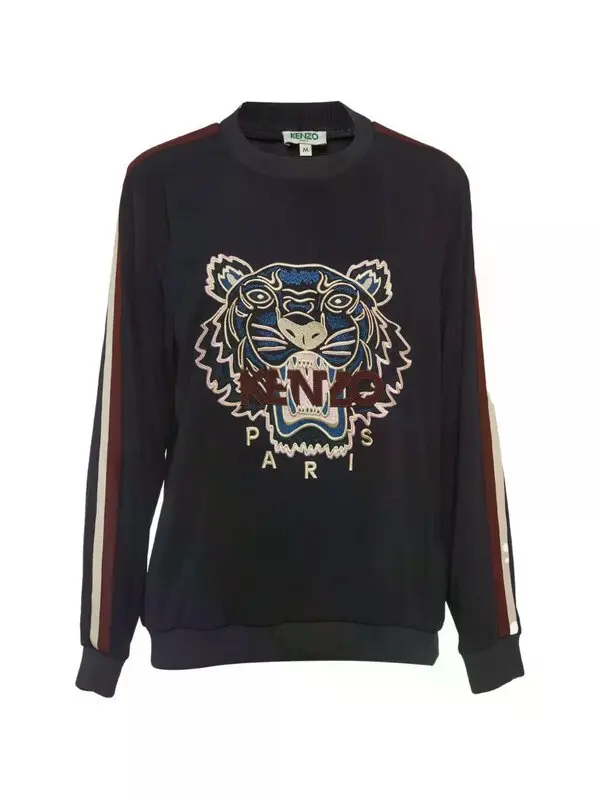 Kenzo Embroidered Crepe Sweatshirt - Blue