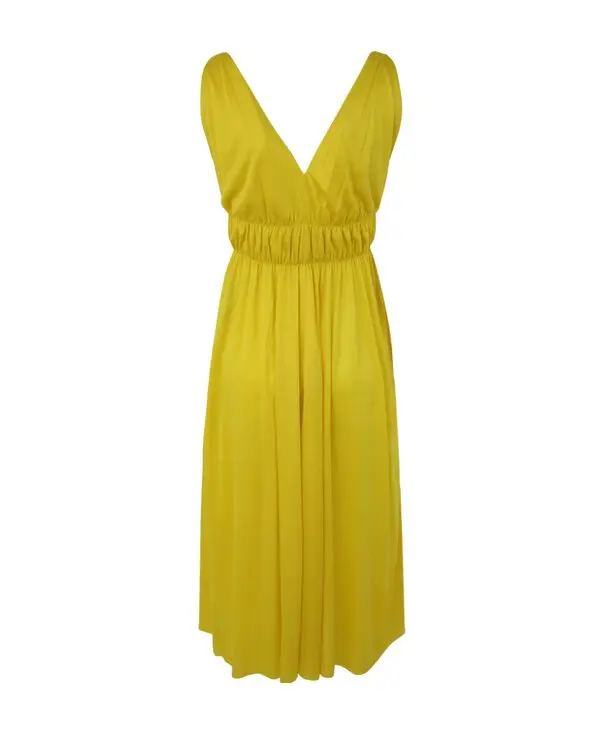 P.a.r.o.s.h V-neck Midi Jersey Dress With Logo