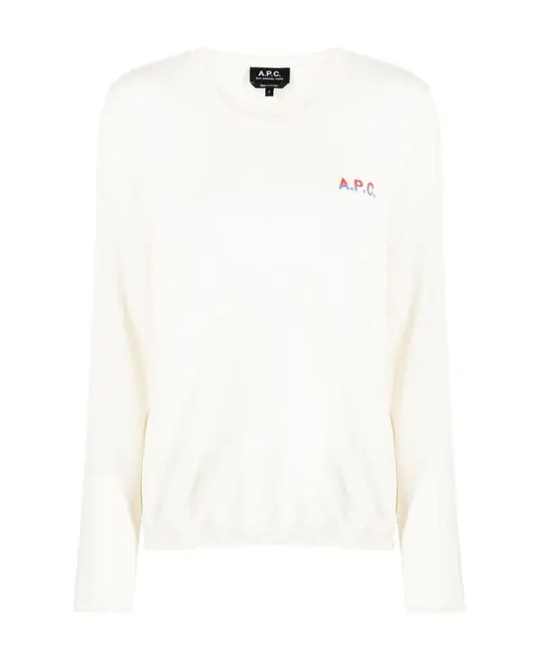 A.p.c. Logo Embroidered Knit Jumper - No