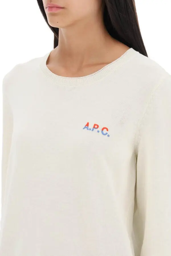 A.p.c. Logo Embroidered Knit Jumper - No