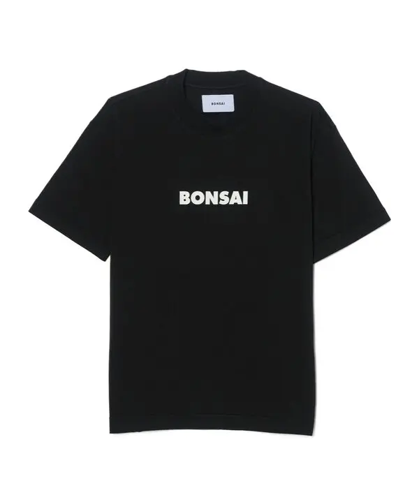 BONSAI Logo-printed Crewneck T-shirt - Black
