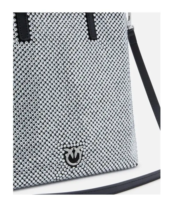 Pinko Rhinestone Embellished Mini Tote Bag