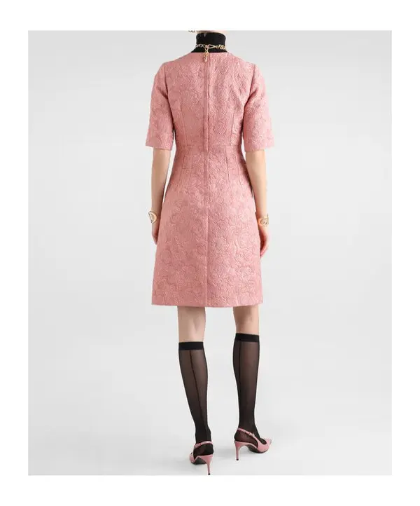 Dolce & Gabbana Floral Jacquard Midi Dress