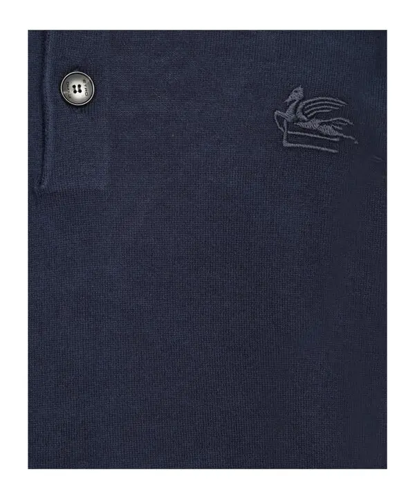 Etro Pegasus Embroidered Short-sleeved Polo Shirt