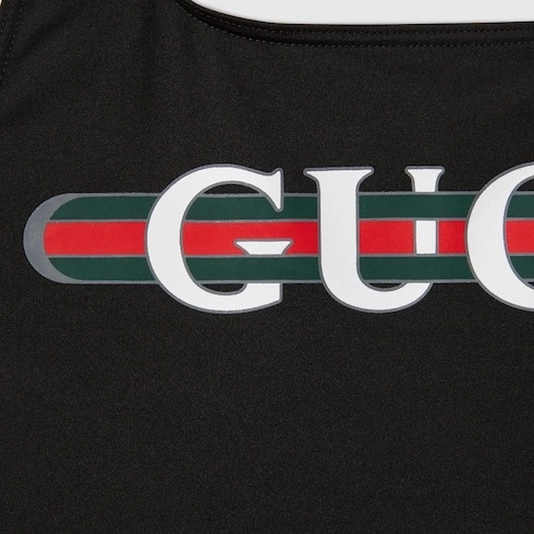 Gucci Printed Sparkling Jersey Swimsuit