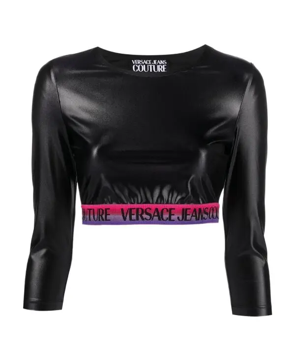 Versace Crewneck Cropped Top