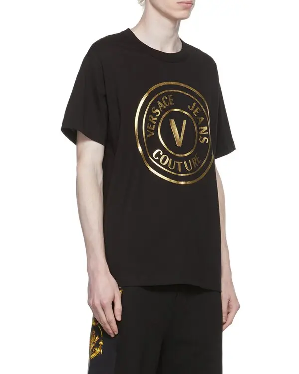 Versace Logo Printed Crewneck T-shirt