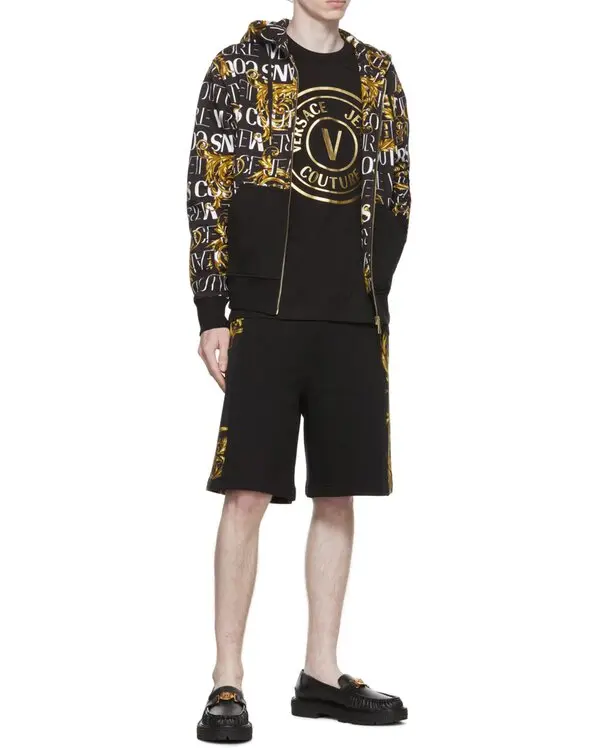 Versace Logo Printed Crewneck T-shirt