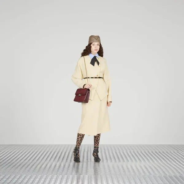 Gucci Asymmetrical Wrap Linen Skirt