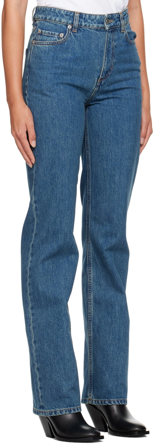 Burberry Logo Patch Straight Fit Jeans