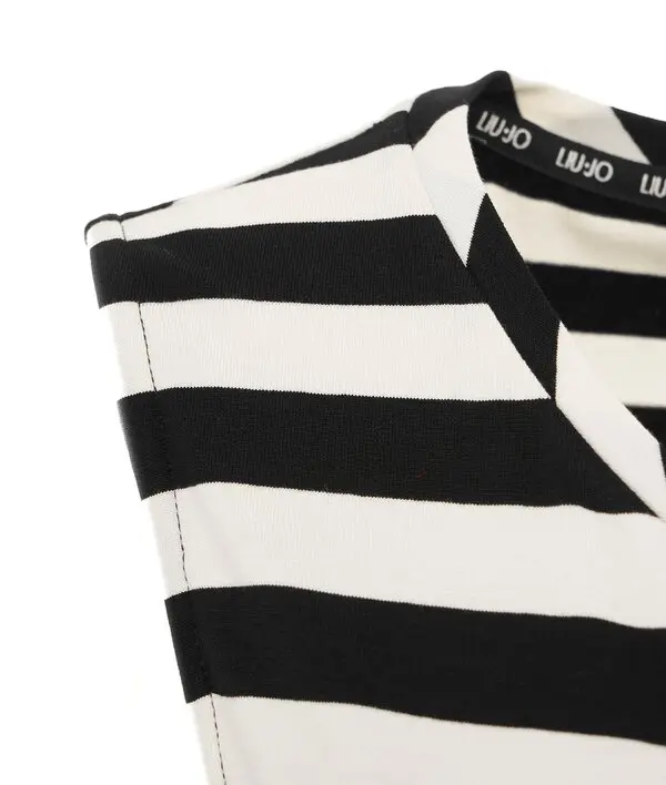 Liu Jo Striped Crewneck Sleeveless Dress