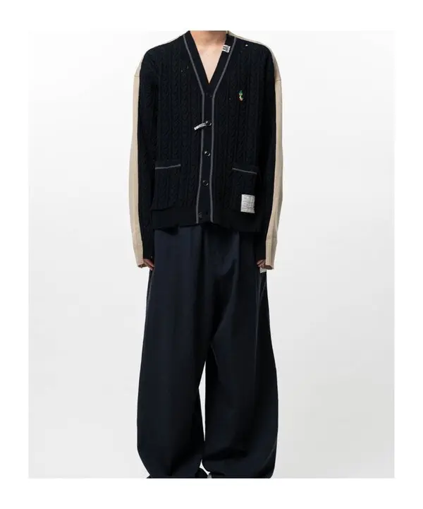 Mihara Yasuhiro Logo-embroidered Cardigan