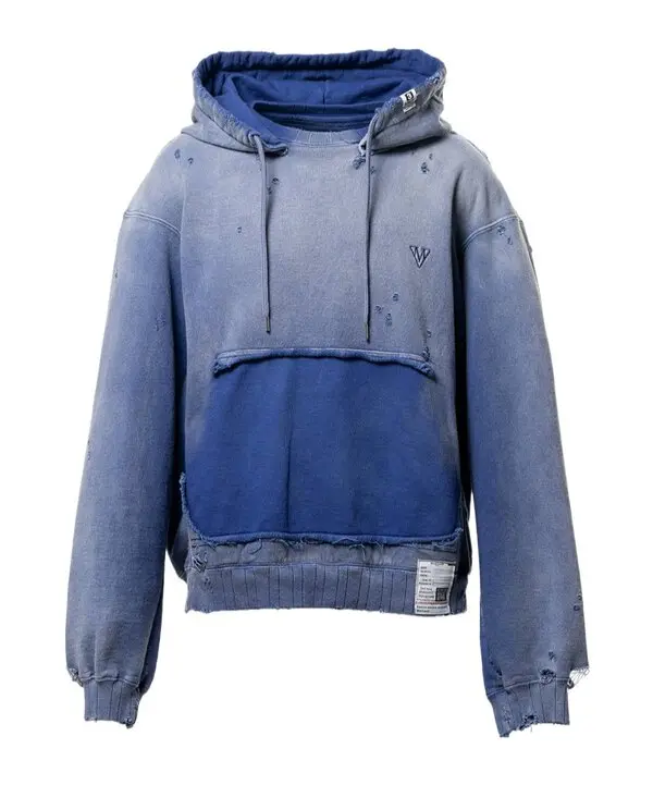 Mihara Yasuhiro Distressed Hoodie - Navy