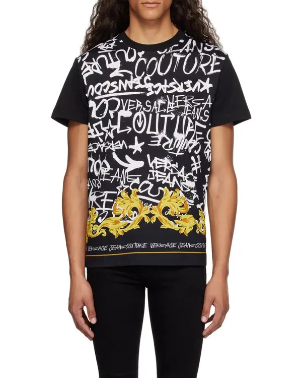 Versace Graphic Printed Crewneck T-shirt