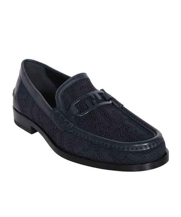 Fendi Blue Knit Loafers