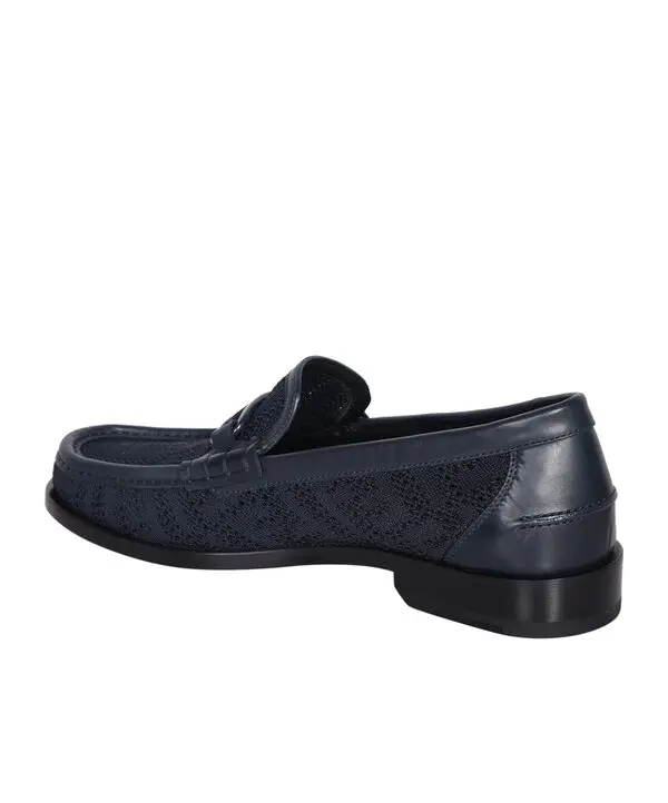 Fendi Blue Knit Loafers