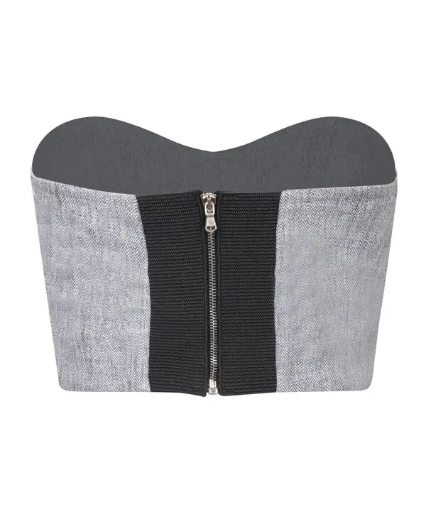 FORTE_FORTE Lurex Bustier Top