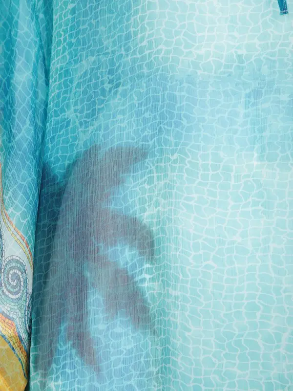 Casablanca Palm Print Kaftan Dress