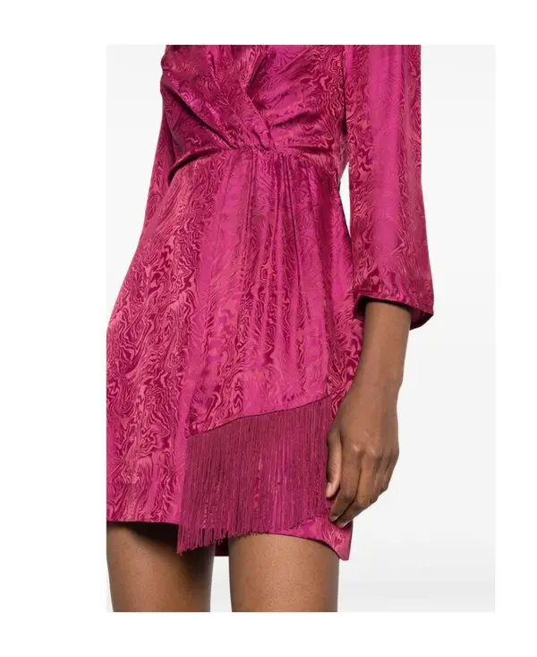 Saloni Long-sleeved V-neck Dress
