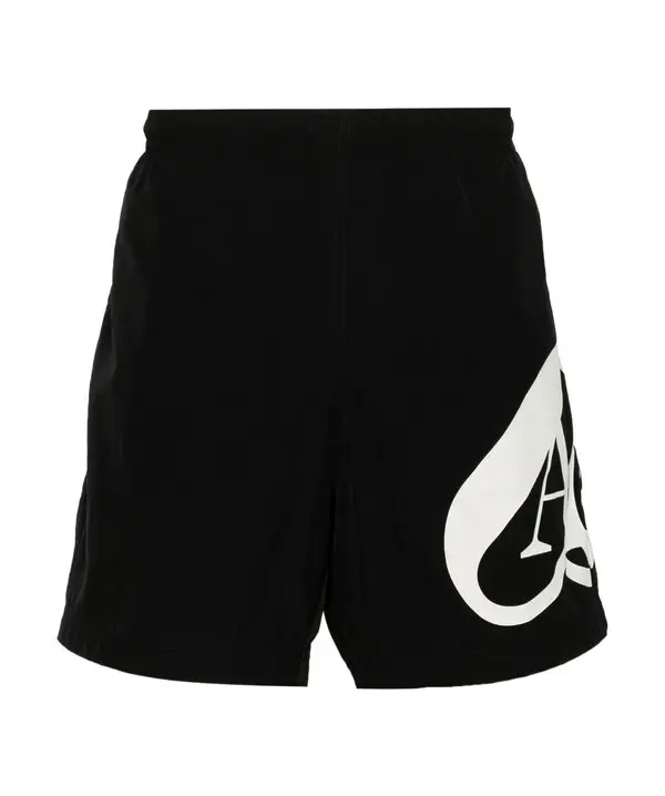 Alexander McQueen Printed Swim Shorts - Black