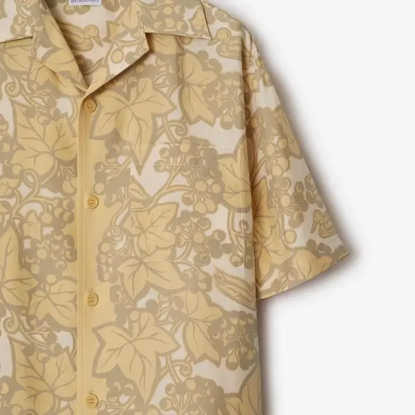 Burberry Allover Floral Printed Short Sleeved Shirt