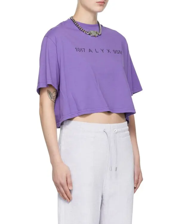 1017 Alyx 9sm Logo-print Cropped T-shirt