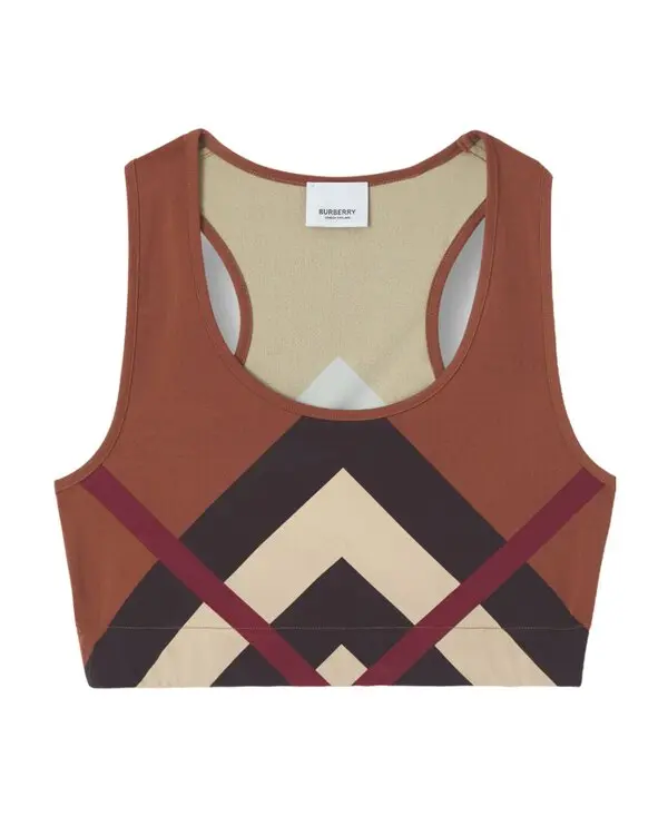 Burberry Chevron Check Vest Top - Brown