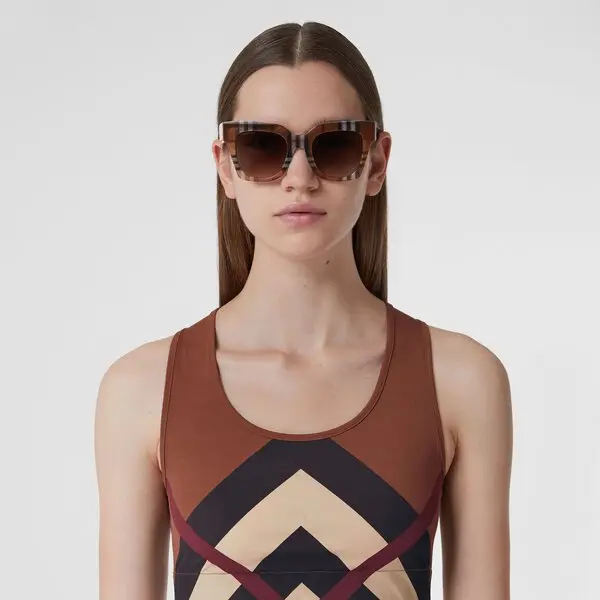 Burberry Chevron Check Vest Top