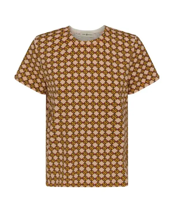 Tory Burch Monogram Print Crewneck T-shirt