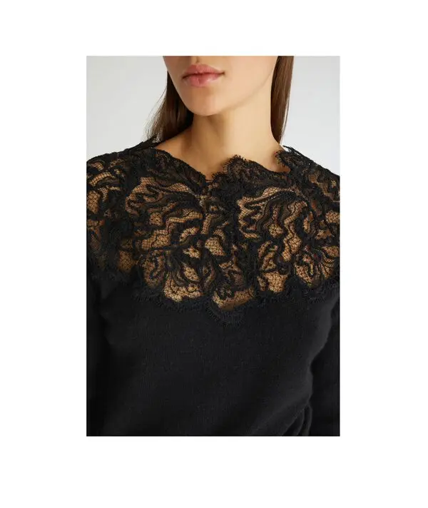 Ermanno Scervino Lace-detailed Crewneck Jumper