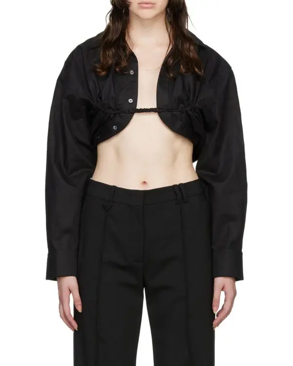 Jacquemus Machou Cropped Long-sleeved Top