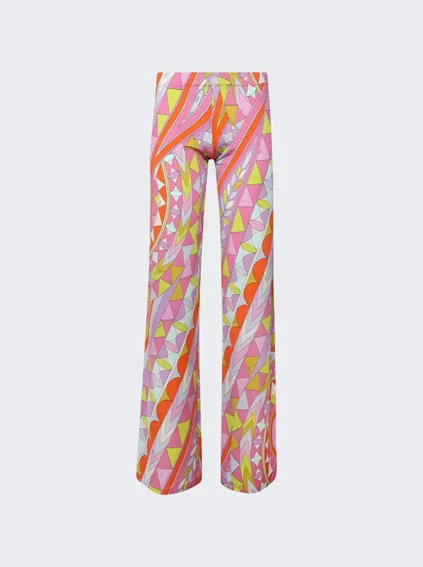 Emilio Pucci Manuba Print Jersey Satin Pants - Multicolor