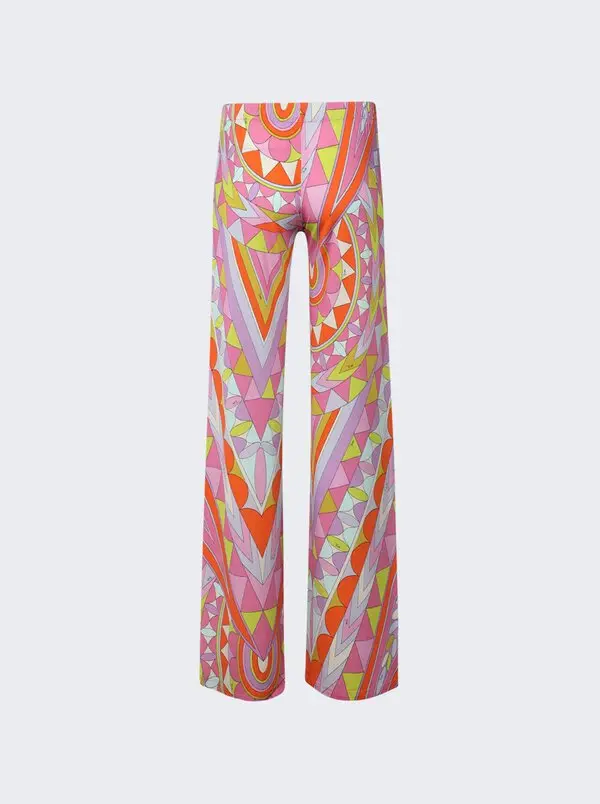 Emilio Pucci Manuba Print Jersey Satin Pants
