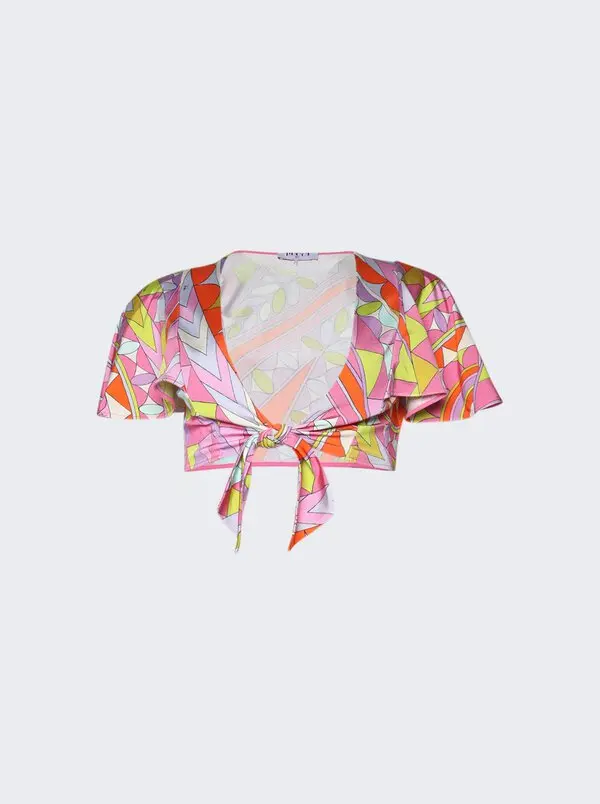 Emilio Pucci Manuba Print Knotted Top - Multicolor