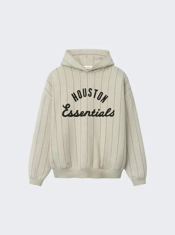 Fear Of God Astros Sport Hoodie Heather Stone With Black Pinstripes - Grey