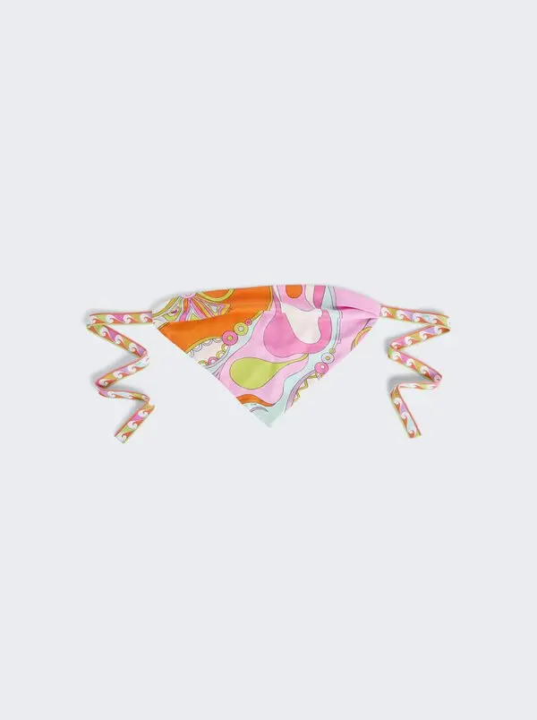 Emilio Pucci Orchidee Print Silk Bandana - Multicolor