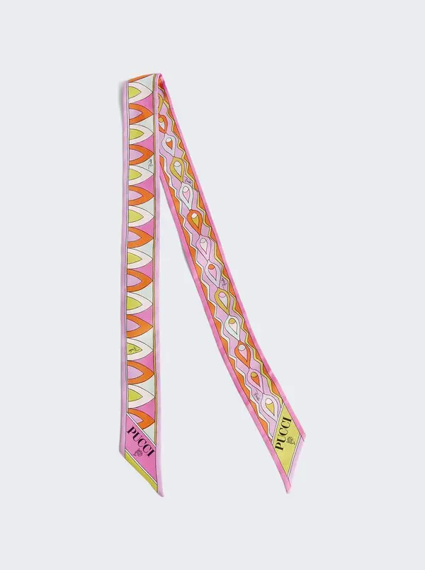 Emilio Pucci Mixed Print Silk Twill Bandeau Scarf - Multicolor