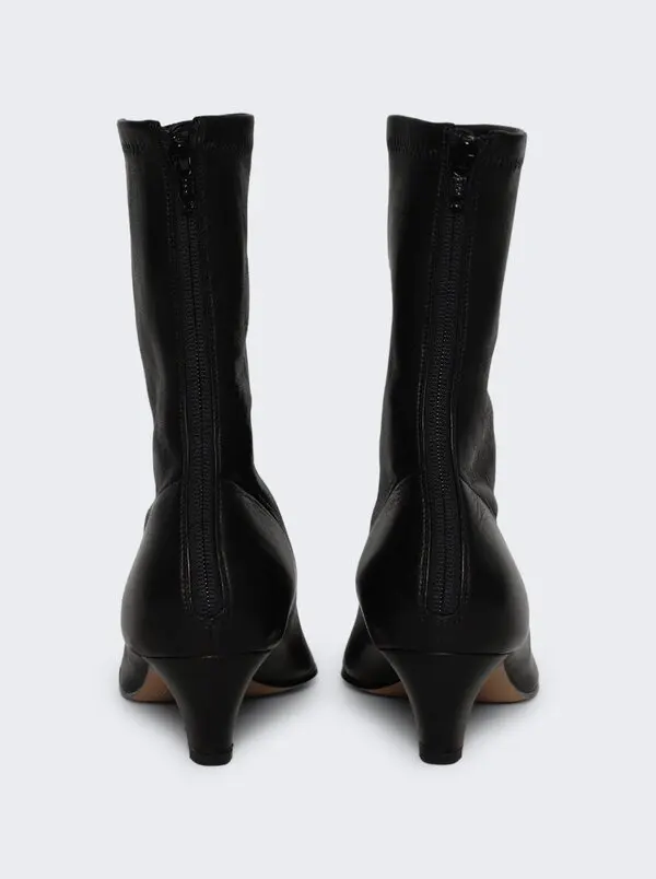 Khaite Arizona Stretch Ankle Boot - Black