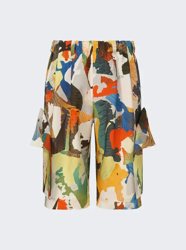 Issey Miyake Palette Marbled Shorts Multicolor