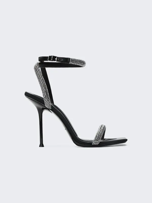 Alexander Wang Julie Crystal Ankle Strap Sandal - Black