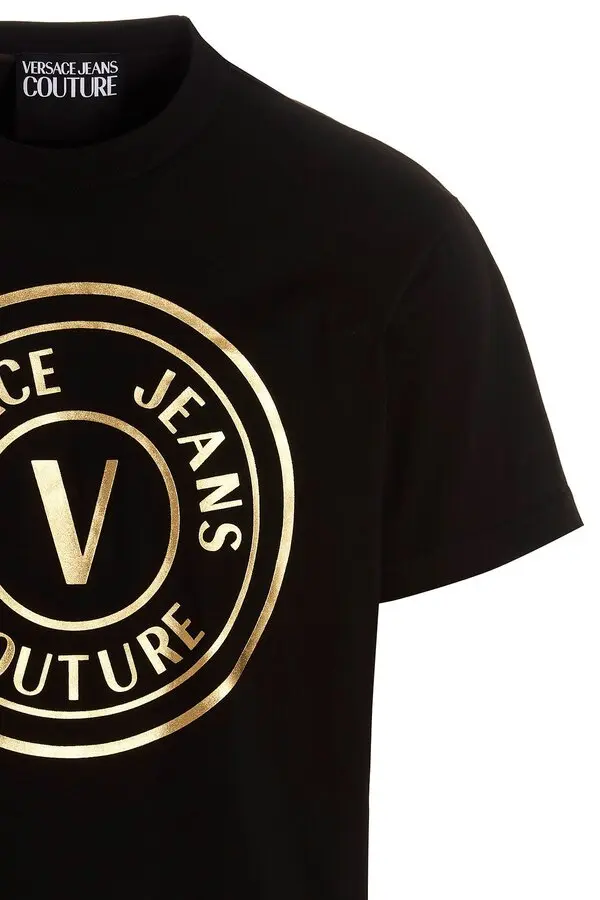 Versace Logo Printed Crewneck T-shirt