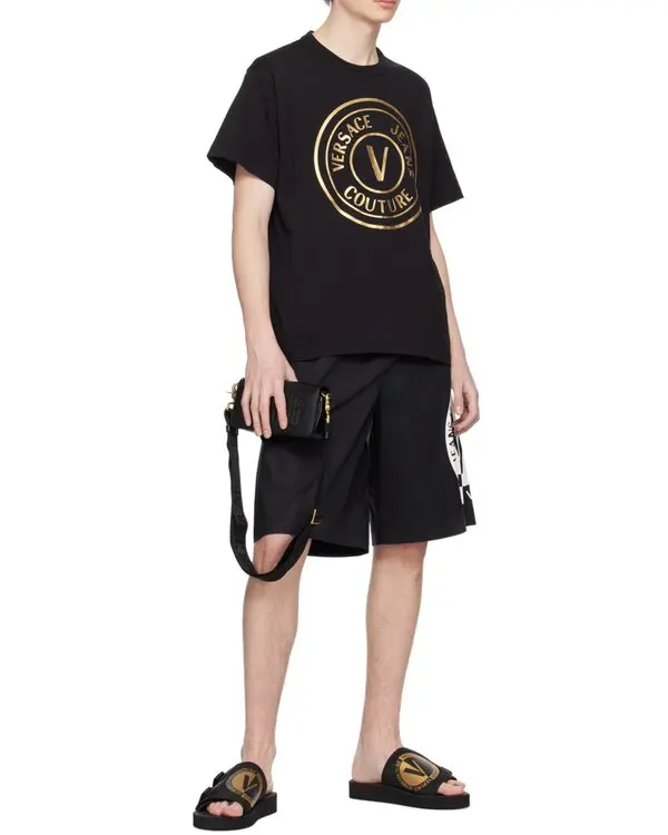 Versace Logo Printed Crewneck T-shirt