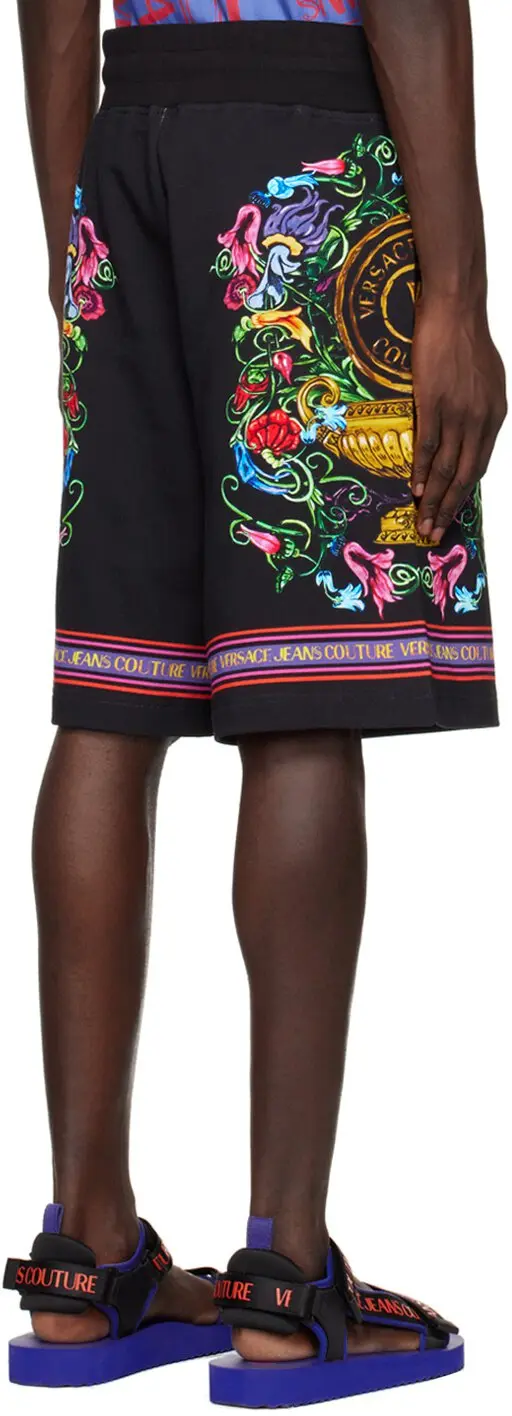 Versace Abstract-printed Drawstring Track Shorts