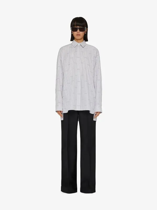 Givenchy Allover 4g Patterned Oversized Shirt