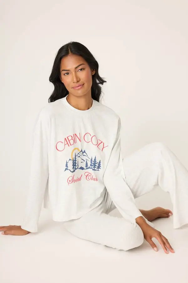 PJ Salvage Cabin Cozy Long Sleeve Lounge Pajama Set
