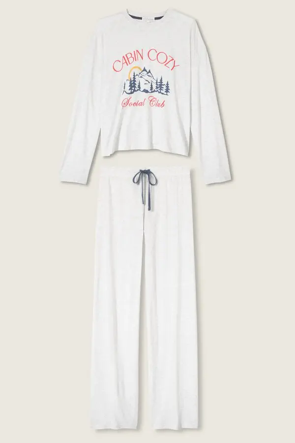 PJ Salvage Cabin Cozy Long Sleeve Lounge Pajama Set
