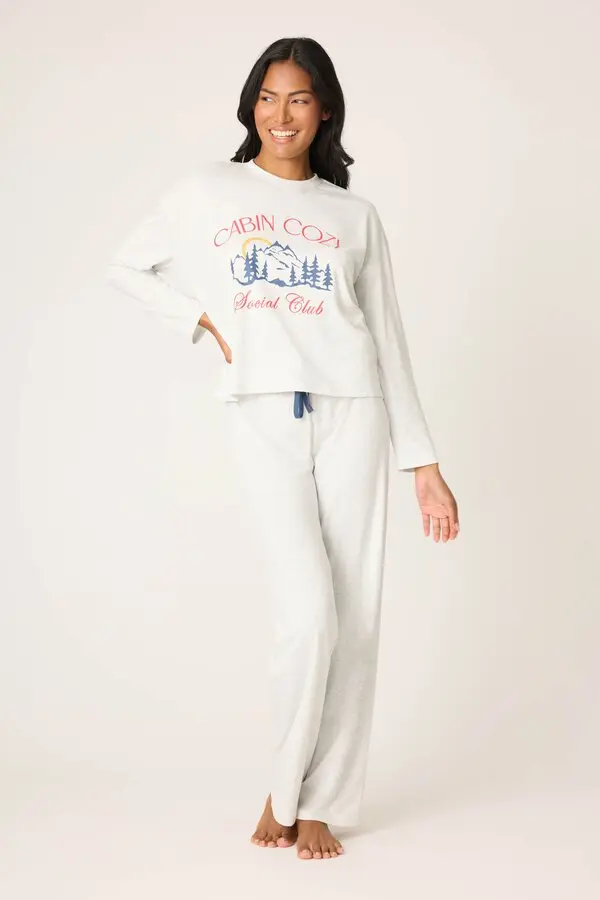 PJ Salvage Cabin Cozy Long Sleeve Lounge Pajama Set